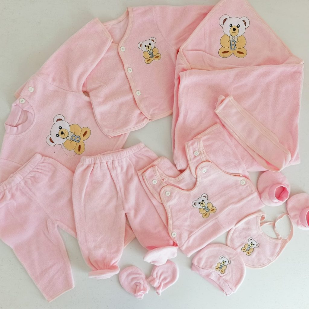 11 Pieces Fleece Unisex Newborn Baby Receiving Set - Nila Baby Shop