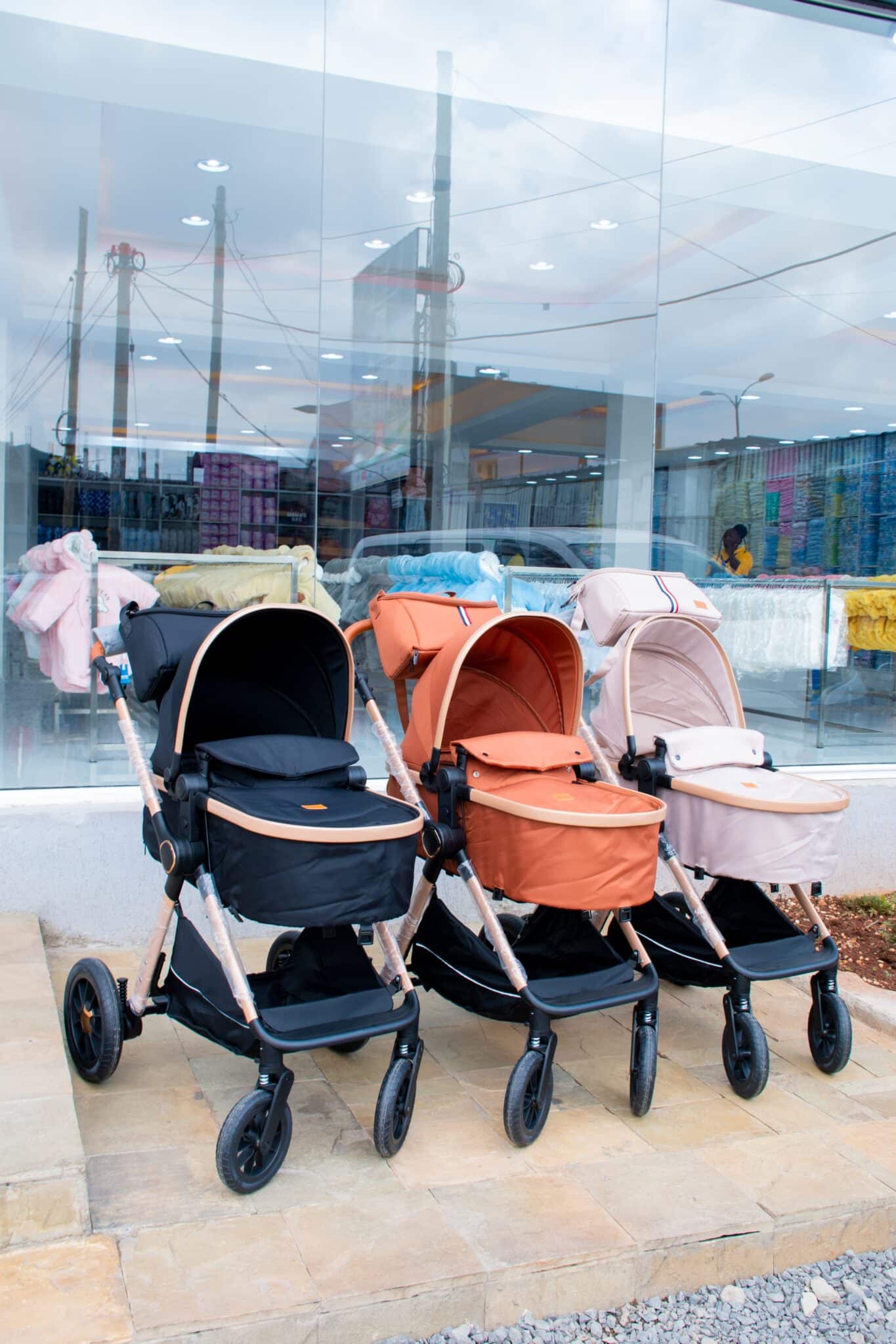 Premium Baby Bassinet Stroller Set with Carry Coat & Matching Diaper ...