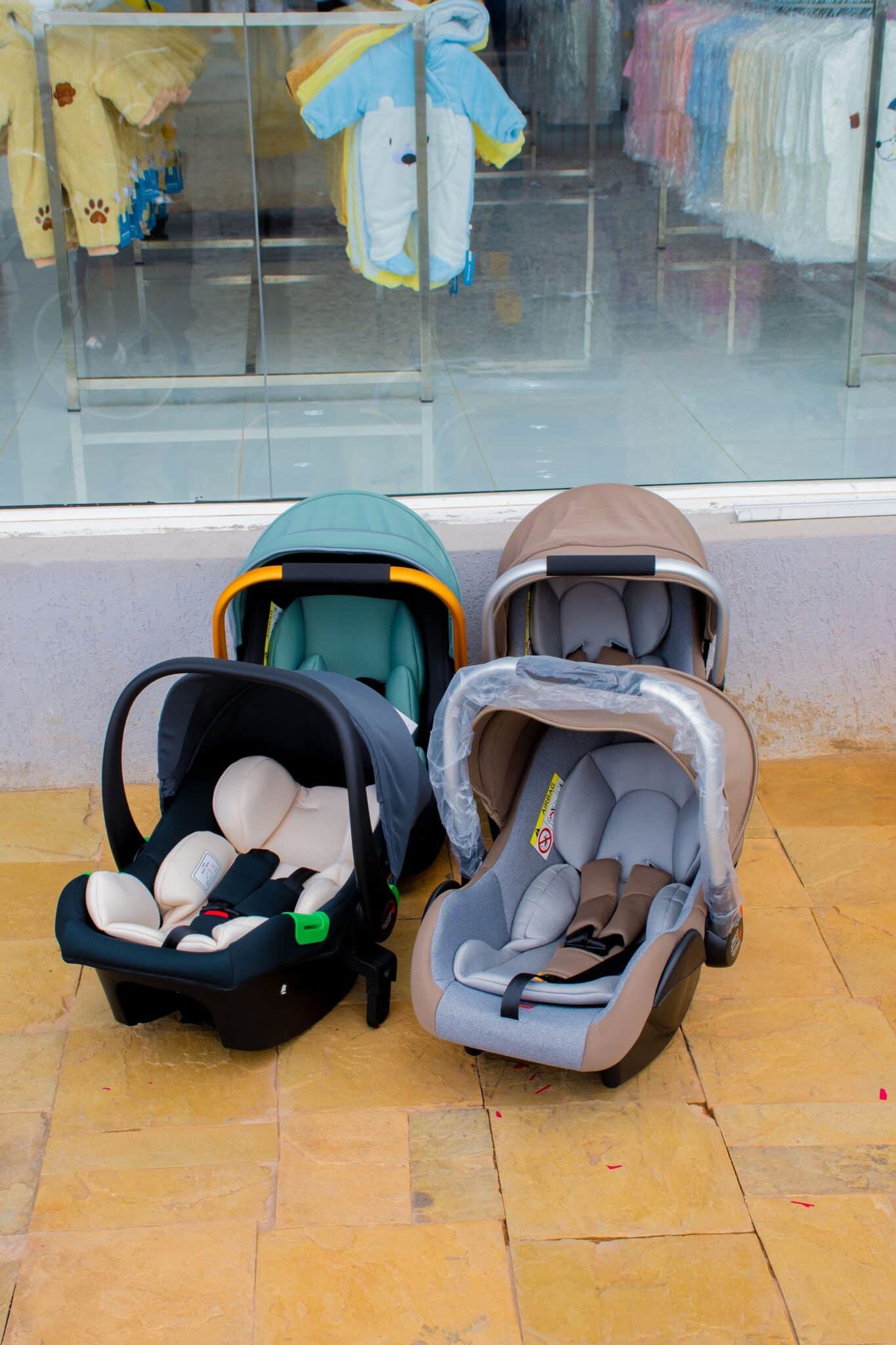 Infant Car Seat Carrier with Canopy & Safety Harness - Nila Baby Shop